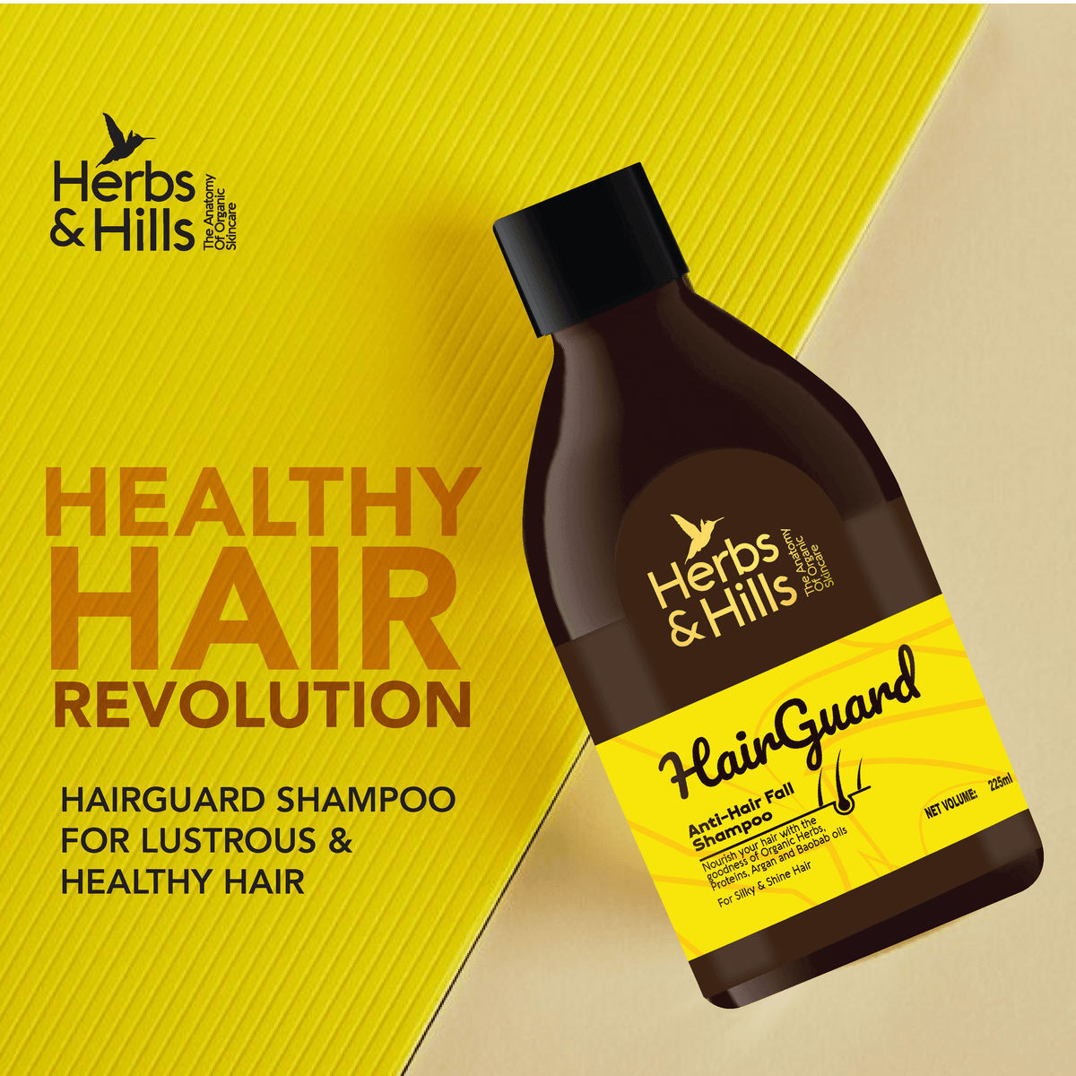 Hair Guard Anti Hair Fall Shampoo (225 ml) – HERBS AND HILLS